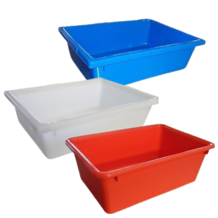 16L Plastic Industrial Nesting Container - 457 x 318 x 165mm - Blue - Nally