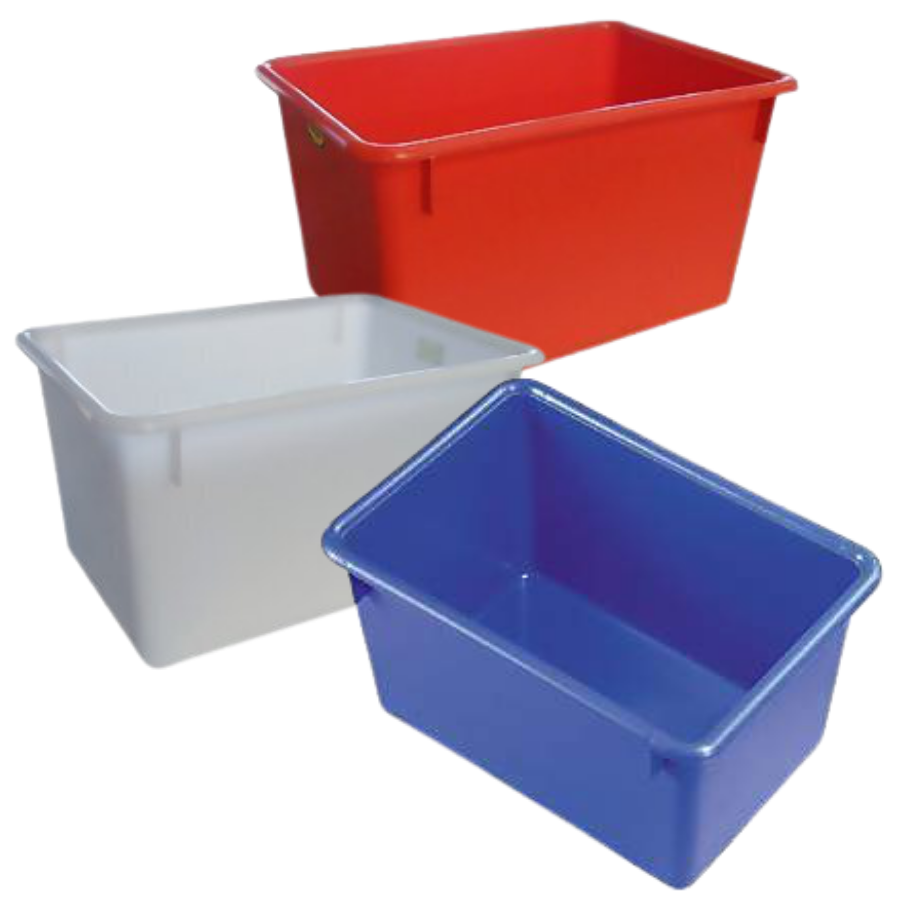 27L Plastic Industrial Nesting Container - 457 x 318 x 260mm - Red - Nally