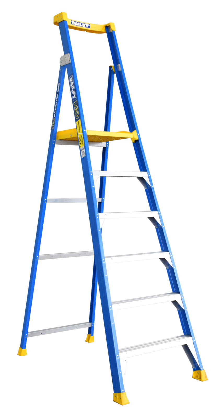 Bailey 6 Step 150kg Rated Fibreglass Platform Ladder - JOB Station