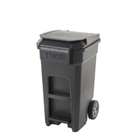 75L Thor Commercial Round Plastic Bin - Grey - Trust