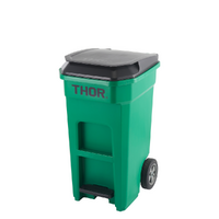 75L Thor Commercial Round Plastic Bin - Grey - Trust