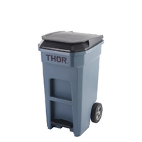 75L Thor Commercial Round Plastic Bin - Grey - Trust