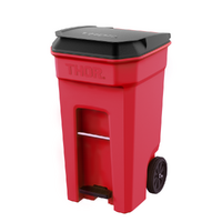 Wheelie Bin Flap Lid General Waste Lid Suits 240L Bins - Red